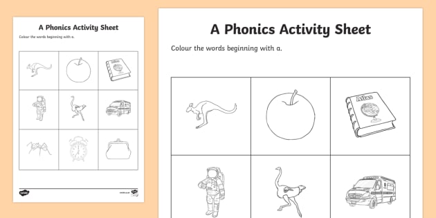 a Phonics Colouring Worksheet / Worksheet (teacher made)