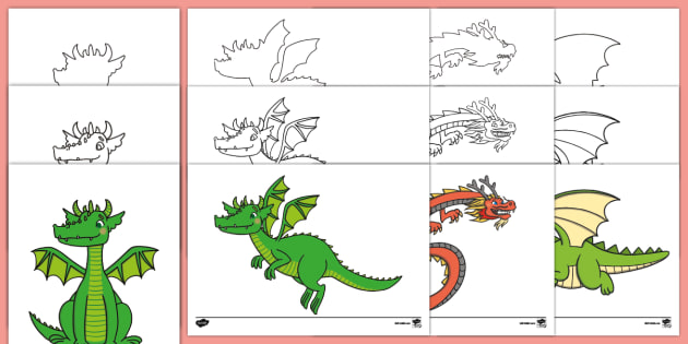Dragon Love Outline Template Dragon Outlines And Templates | Dragon