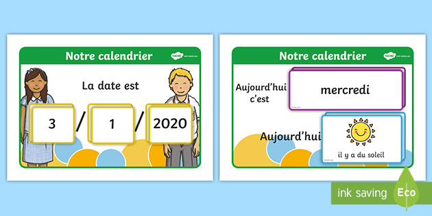 Météo du jour Calendrier d'affichage (teacher made)