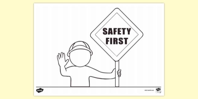 FREE! - Free Printable Safety Colouring Page | Colouring Sheets