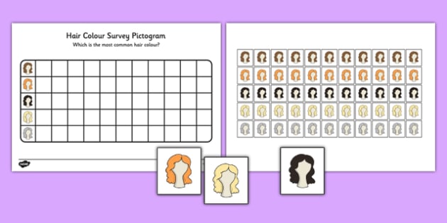 Hair Colour Survey Pictogram (teacher made)