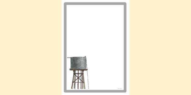 FREE! - Water Tank Colouring Sheet (teacher made)