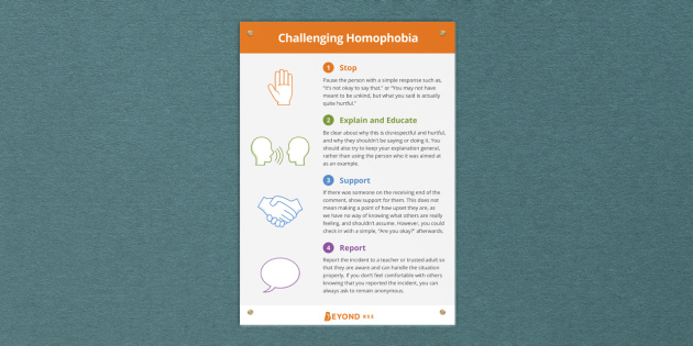Challenging Homophobia Poster Display | RSE | Beyond