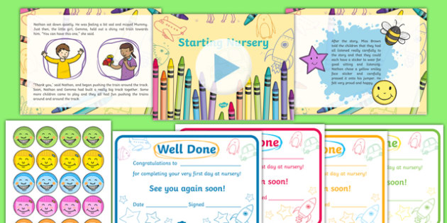 EYFS Starting Nursery Editable PowerPoint Story and Resource Pack
