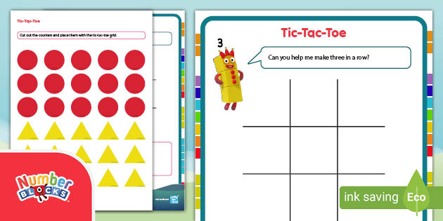 Numberblocks: Number Three's Tic Tac Toe