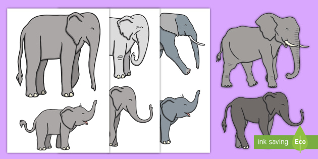 Elephant Cut-Outs (teacher made)