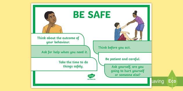 Be Safe A4 Display Poster (teacher made)