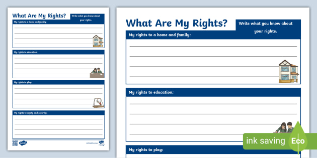 My Rights Worksheet (Teacher-Made)