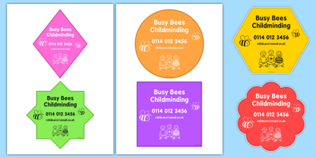 Editable Childminder Setting Signs