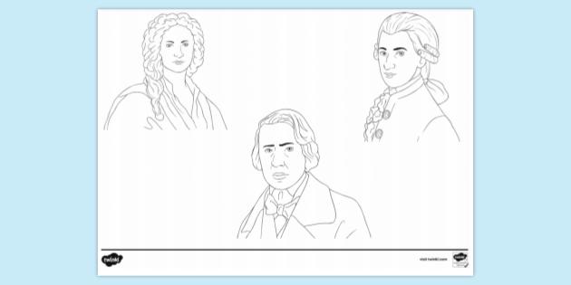 FREE! - Composer Colouring Page | Colouring Sheets