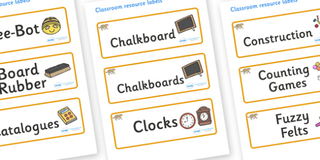 FREE! - Leopard Themed Editable Additional Classroom Resource Labels