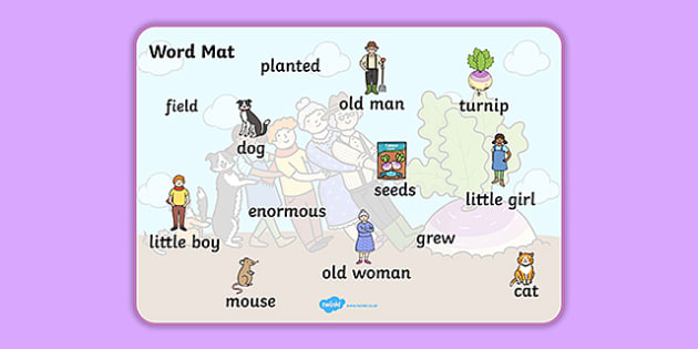 The Enormous Turnip Word Mat - Enormous Turnip, word mat, writing aid