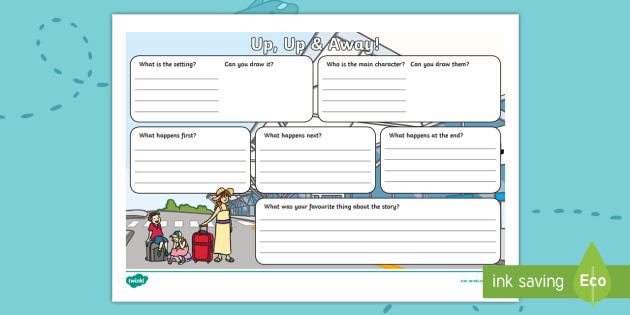 Up, Up and Away! Book Review (teacher made)