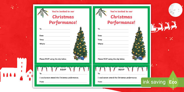 Christmas Performance Invitation (teacher made)
