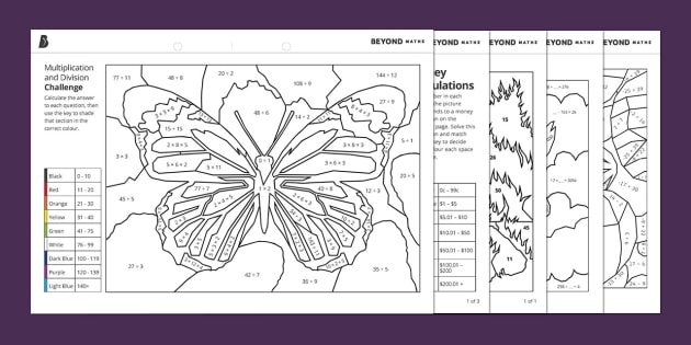 Basic Numeracy - Colour by Number Pack - Beyond Secondary