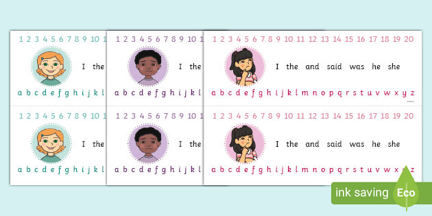Number and Alphabet Strips (Ourselves) (teacher made)