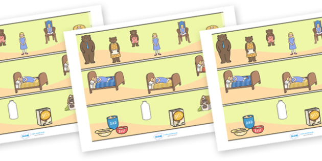 Goldilocks and the Three Bears Display Borders - Goldilocks, display border