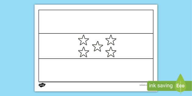 Honduras Flag Colouring Page (teacher made)