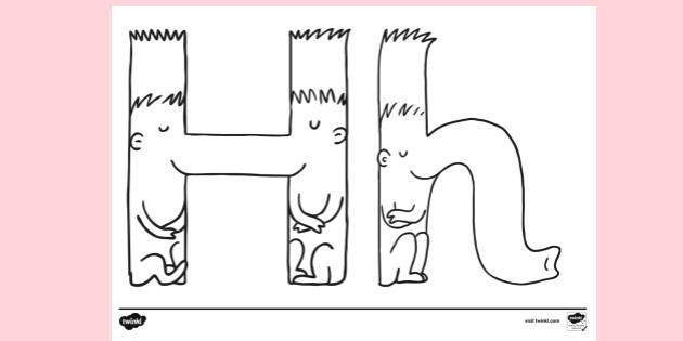 Letter H Colouring | Colouring Sheets
