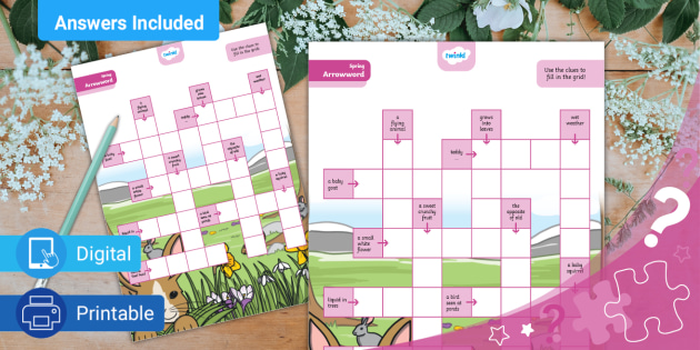 Spring Arrowword Puzzle (teacher made)