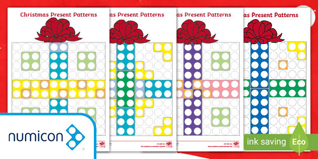 👉 Christmas Presents Numicon Shape Activity Pack