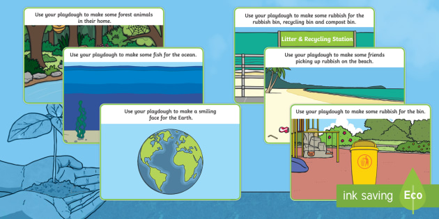 Earth Day Playdough Mats (teacher made)