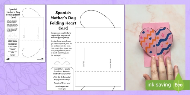 👉 Spanish: Mother's Day Craft Card - KS2 Resource