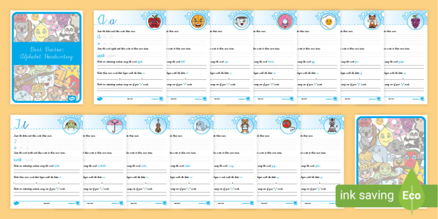 SA Cursive Practice Alphabet Book (teacher made)