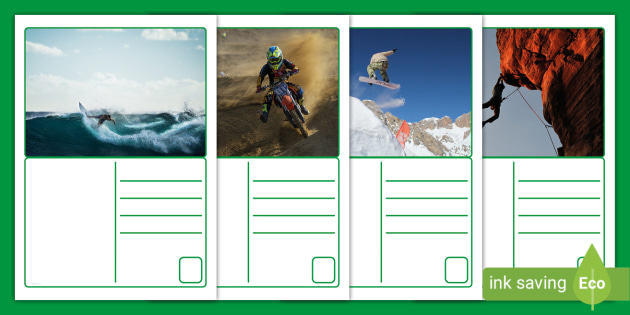 FREE! - Extreme Sports Postcards (teacher made)