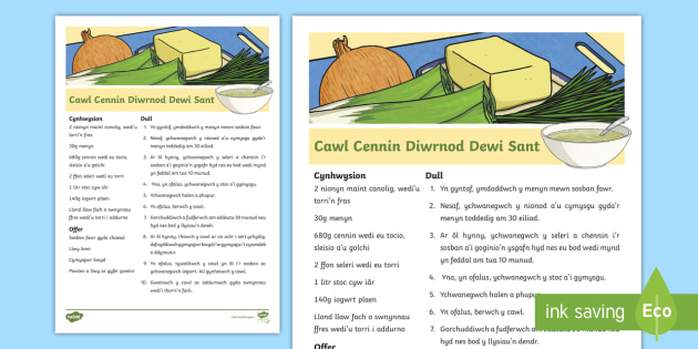 Rysáit Cawl Cennin - Cennin Pedr, cennin, daffodil, leek, Cymru, Wales