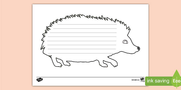 Hedgehog Writing Template (teacher made)