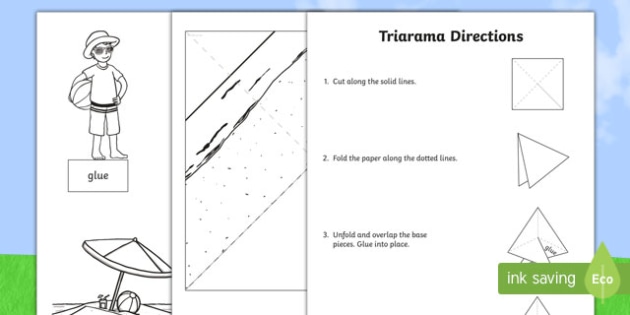 Summer Themed Triarama (teacher made)