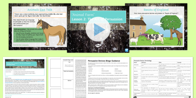GCSE Animal Farm Lesson 2: The Art of Persuasion