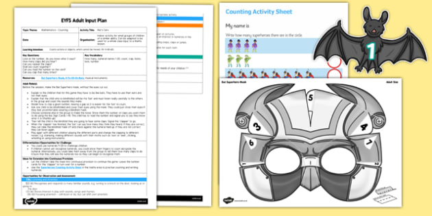 EYFS Bat's Ears Adult Input Plan and Resource Pack - Adult Input