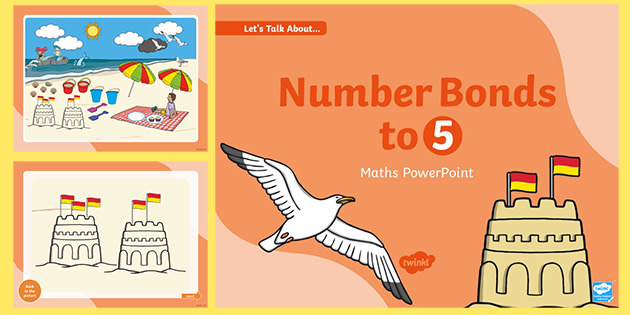 Talk About Number Bonds to 5 Maths PowerPoint (teacher made)