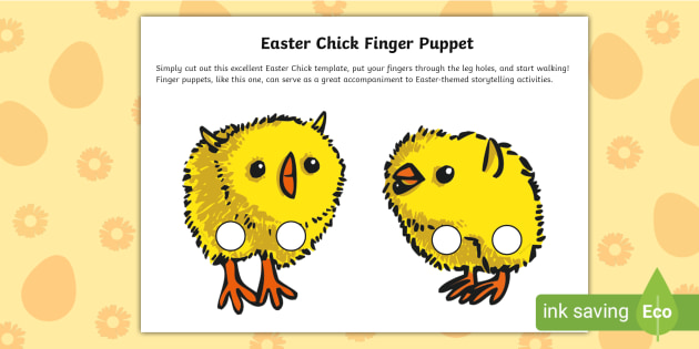 FREE! - Easter Chick Finger Puppets - Primary Resources