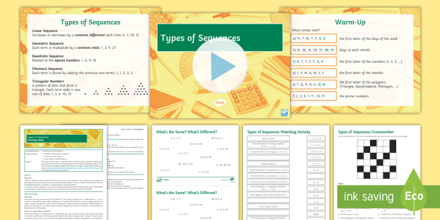 FREE! - Types of Sequences Open-Ended Teaching Pack