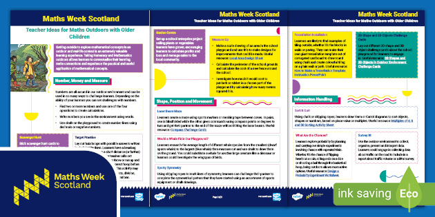 Outdoor Maths Lessons for Second Level | Maths Week Scotland