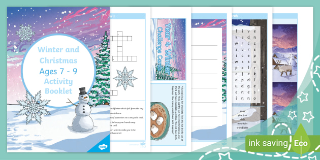 Winter and Christmas Activity Booklet (Ages 7 - 9)