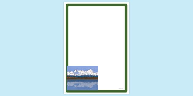 FREE! - Page Border of Alaska | Page Borders | Twinkl