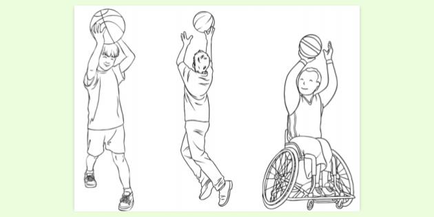 FREE! - Printable Basketball Colouring | Colouring Sheets