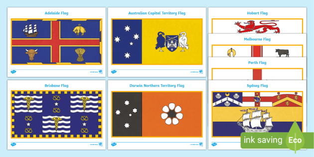 Australian City Flags | Poster Pack | Year 3-6 Geography