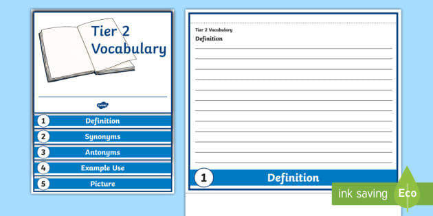 * NEW * Tier 2 Vocabulary Flipbook