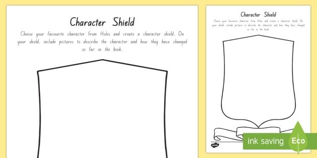 Character Shield Worksheet / Worksheet