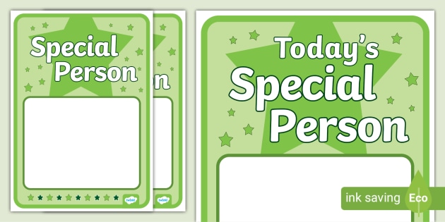 * NEW * Special Person Display Poster (teacher made)