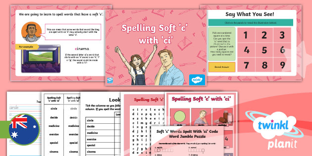 Year 4 Spelling: Soft 'c' Lesson 1 (teacher made)