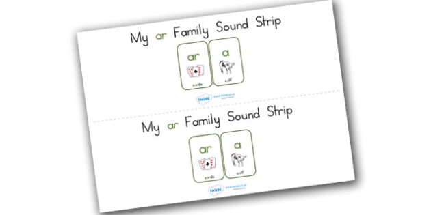 FREE! - My Ar Family Sound Strip (Teacher-Made)
