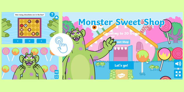 Monster Sweet Shop Counting To 20 Game Twinkl