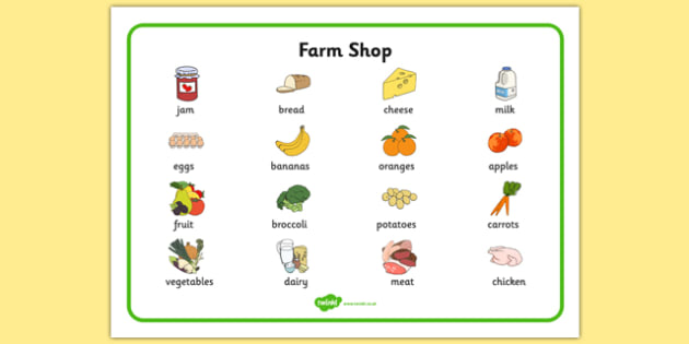 Farm Shop Word Mat (teacher made)