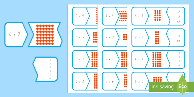 Multiplication Matching Puzzle Game